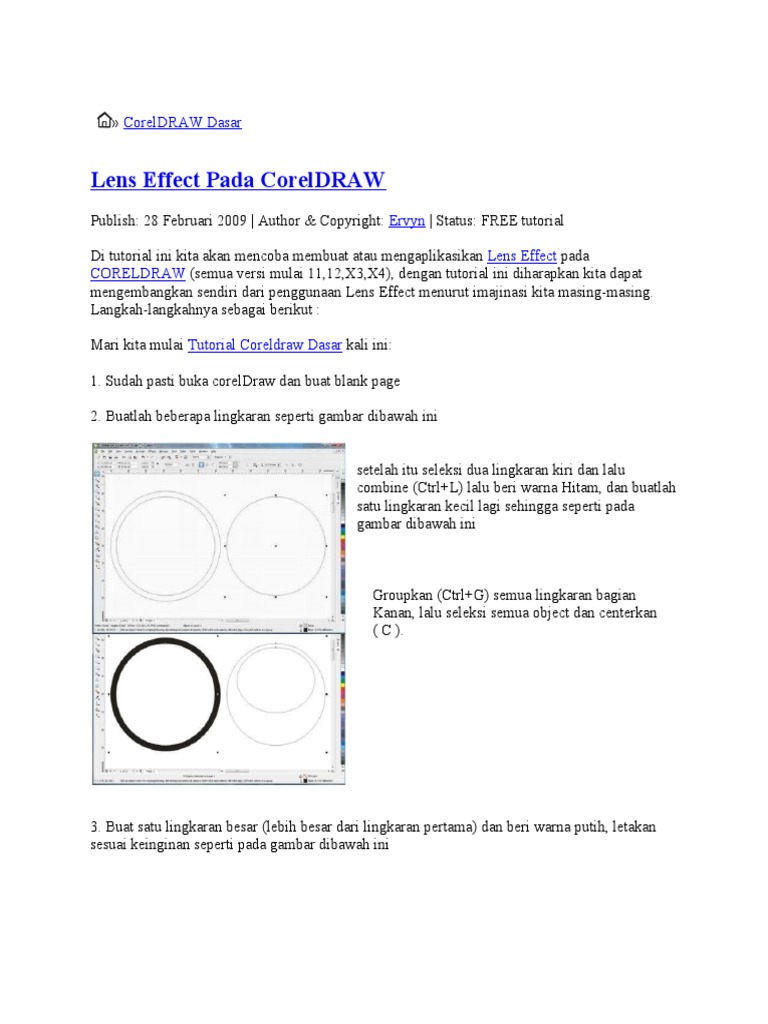 Tutorial CorelDRAW untuk Pemula | PDF | Komputer