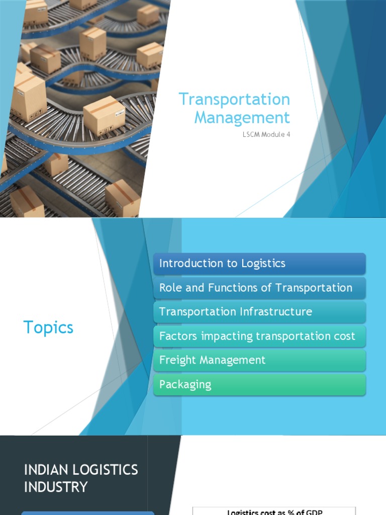 LSCM4 01 Introduction To Logistics | PDF | Logistics | Warehouse
