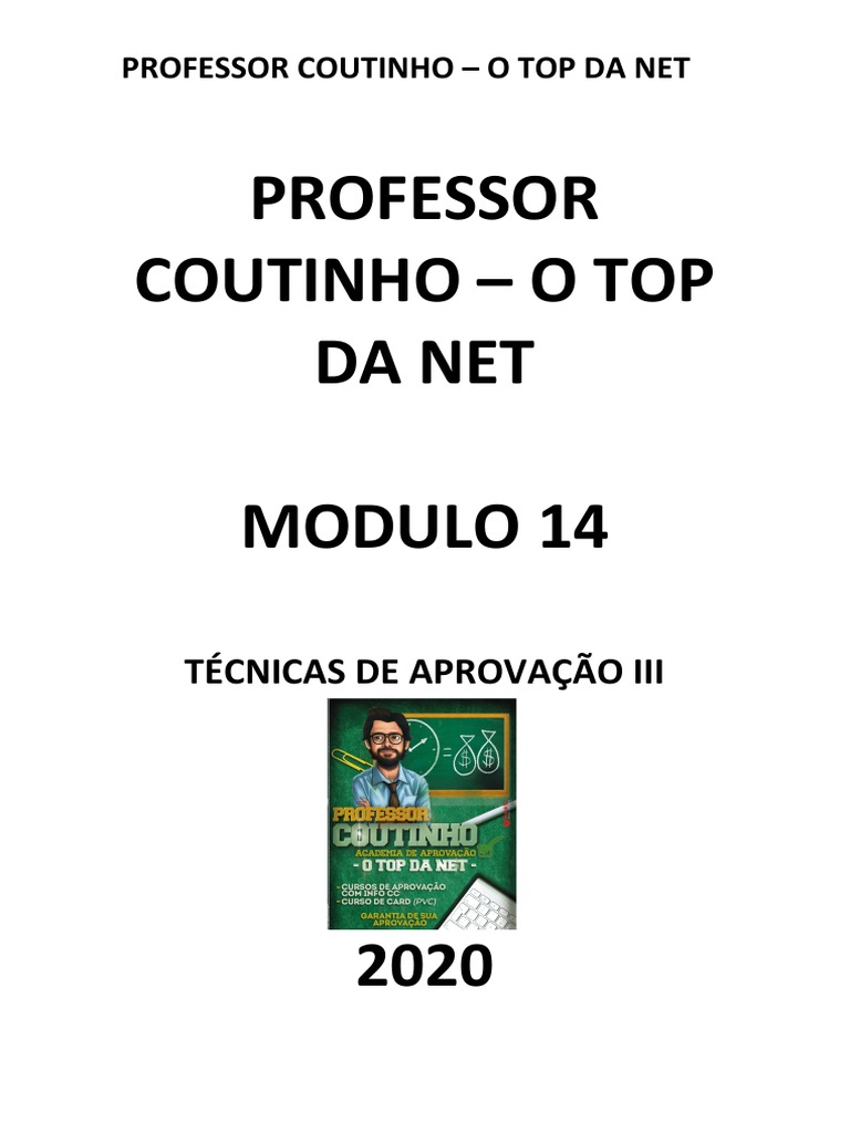 Modulo 14 - Tecnicas de Aprovacao Iii | PDF