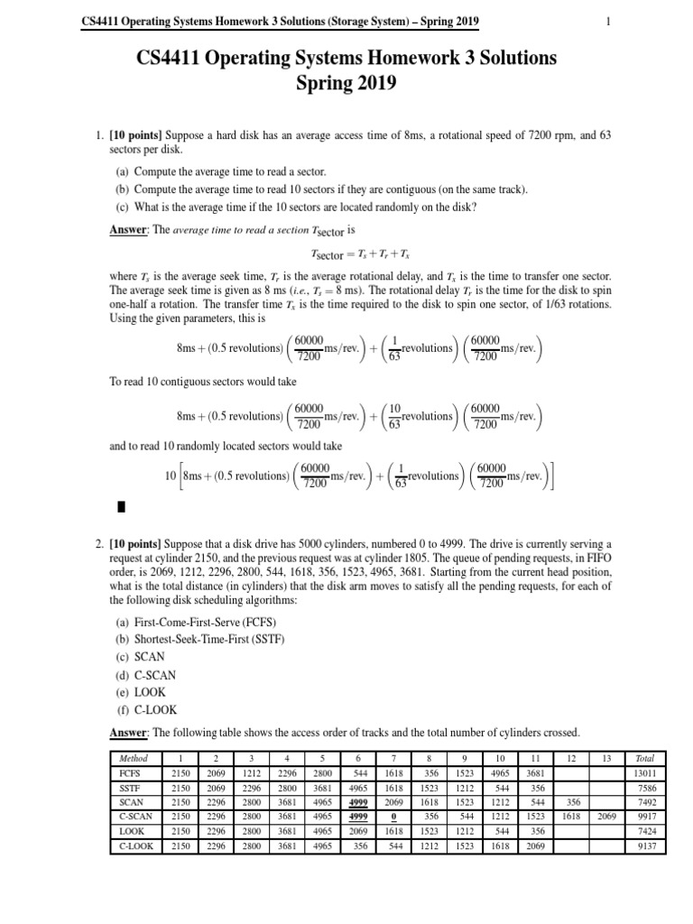 CS4411 Operating Systems Homework 3 Solutions Spring 2019 | PDF | Pointer (Computer Programming ...