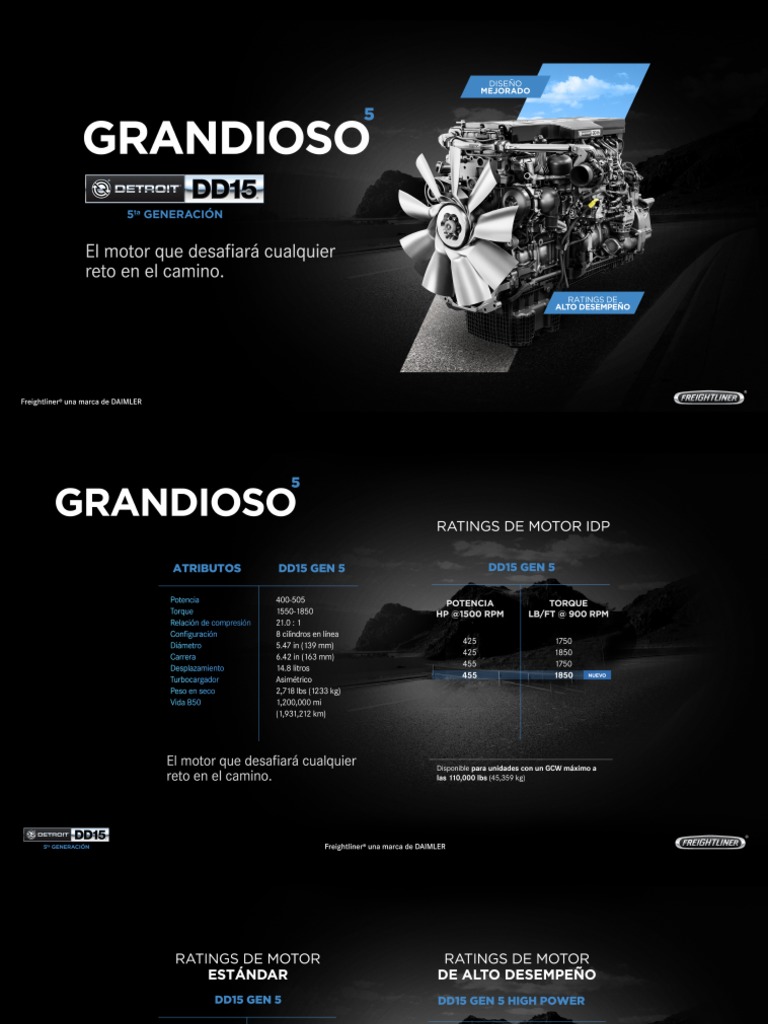 Cascadia_Ficha Técnica DD15 | PDF