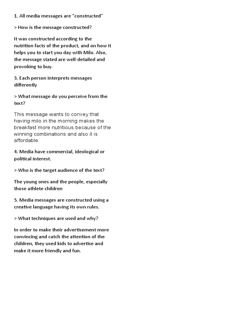 Milo Commercial | PDF