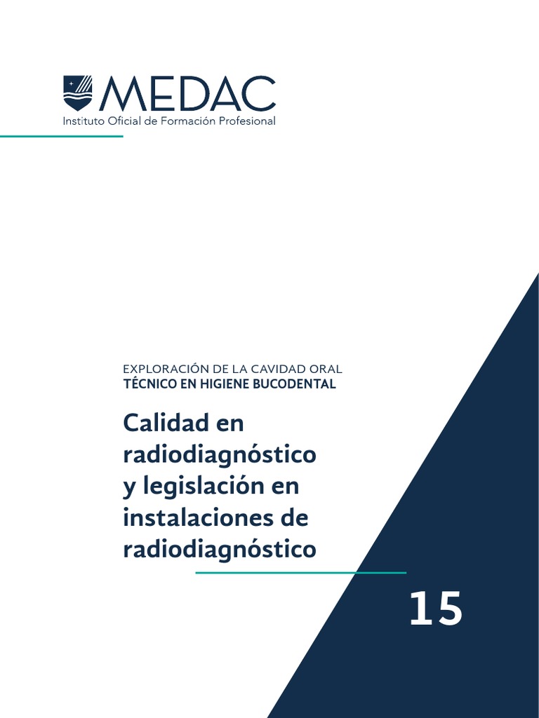 Tema 15 - Calidad en Radiodiagnóstico Yl Legislación en Instalaciones de Radiodiagnóstico | PDF ...
