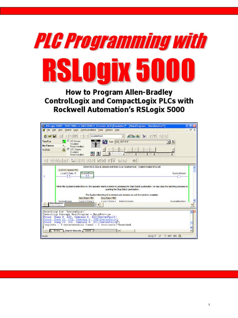 PLCProgrammingwith RSLogix 5000 | PDF | Programmable Logic Controller | Computing