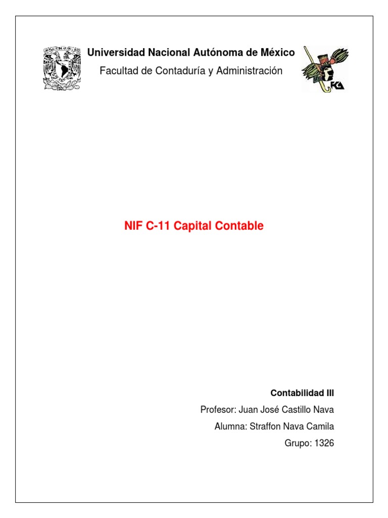 Nif C11 | PDF | Compartir (Finanzas) | Contabilidad