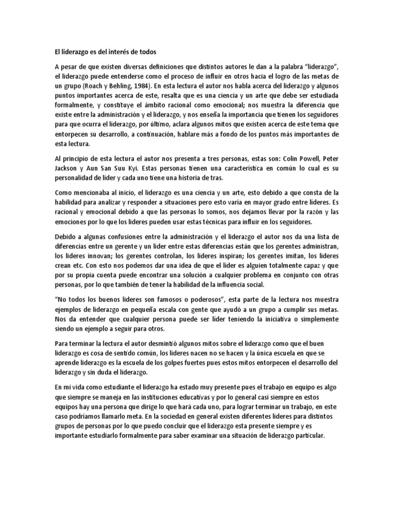 Liderazgo Tema3 | PDF | Liderazgo | Conceptos psicologicos