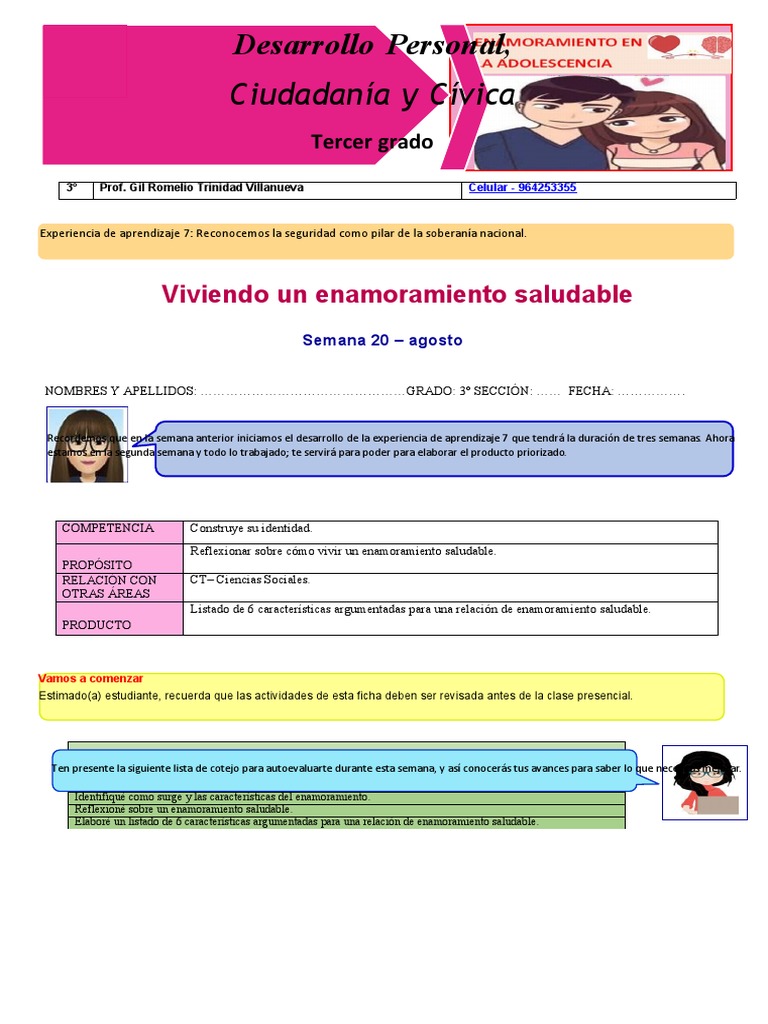 Un enamoramiento saludable: Reconociendo las características de una relación positiva | PDF ...