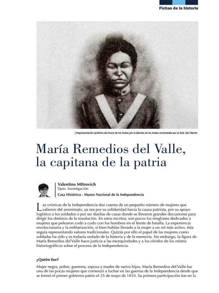 Maria Remedios Del Valle Mitrovich Nov 2020 | PDF | Argentina | América ...