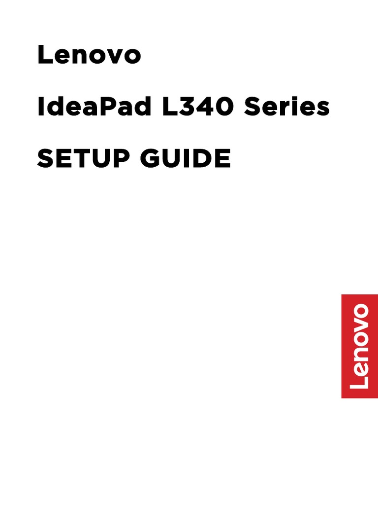 Lenovo Ideapad L340 Series Setup Guide | PDF | Bluetooth | Wireless Lan