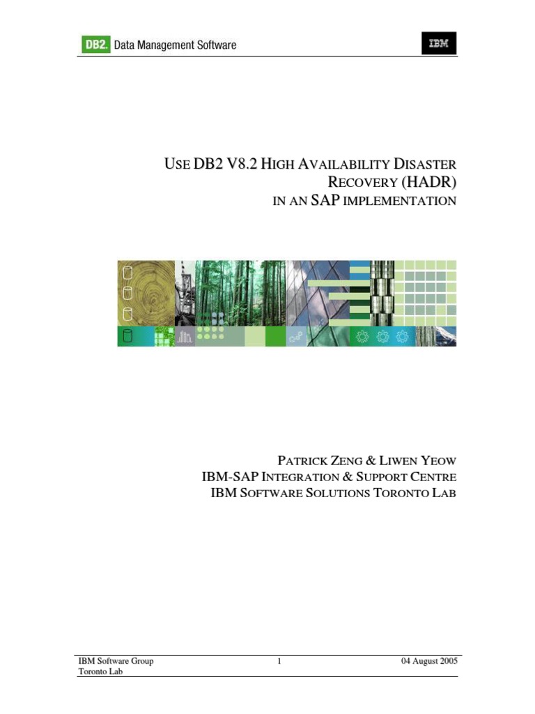 HADR | PDF | Ibm Db2 | Databases