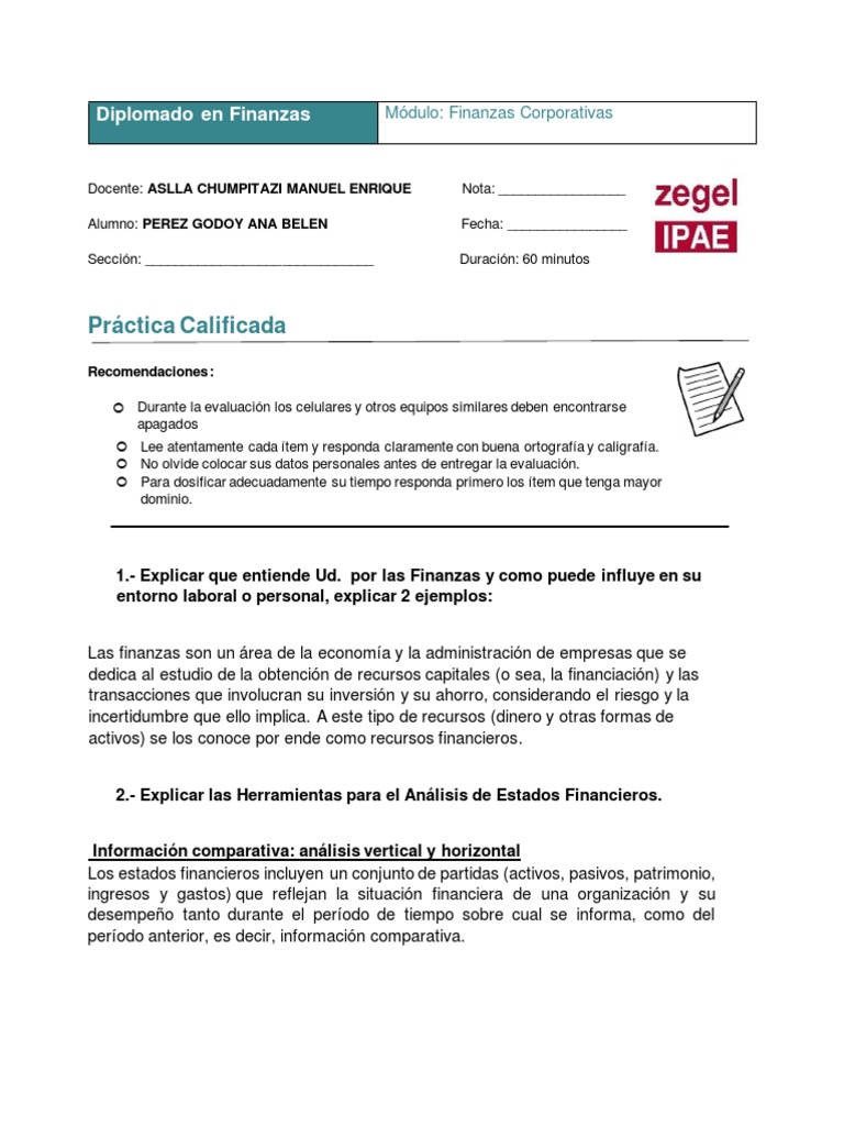 Practica Calificada 2 Terminado | PDF | Calificación crediticia | Interés