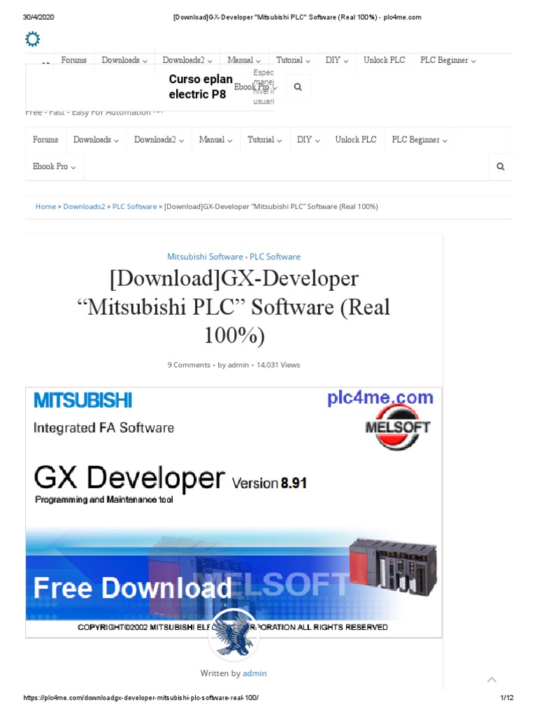 (Download) GX-Developer - Mitsubishi PLC - Software (Real 100% ...