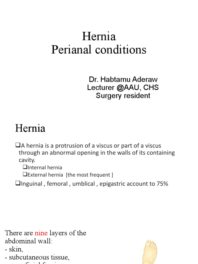Hernia and Perianal Conditions | PDF | Gastroenterology | Medical ...
