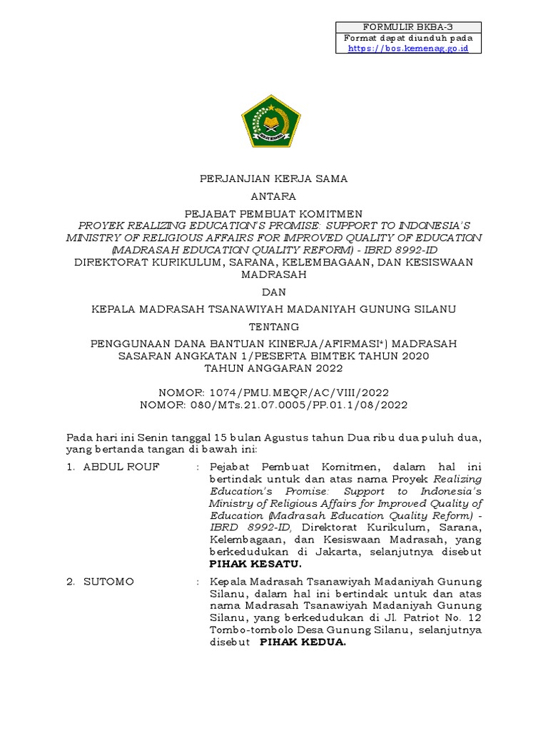 Tentang: Formulir Bkba-3 Format Dapat Diunduh Pada | PDF | Bisnis ...