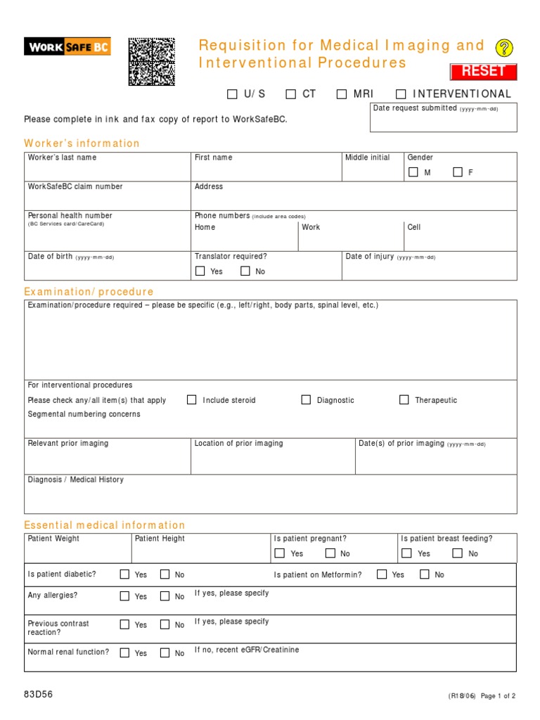Requisition For Medical Imaging and Interventional Procedures ...