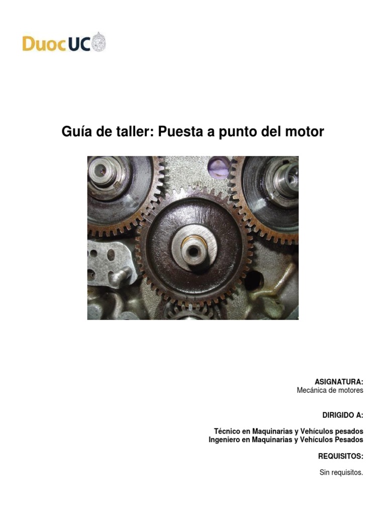 3.1.2 Guía Taller Puesta A Punto Del Motor | PDF | Pistón | Máquinas rotativas