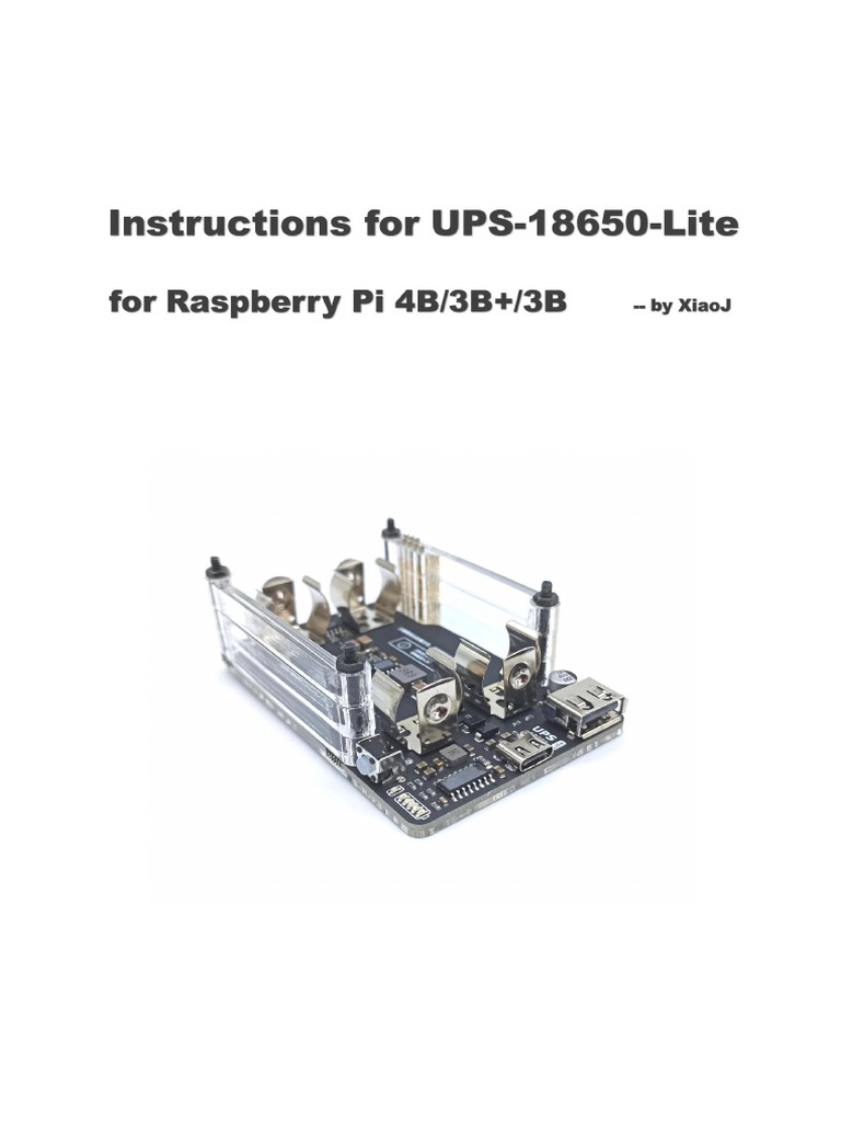 Instructions For UPS-18650-Lite | PDF | Power Supply | Electrical ...