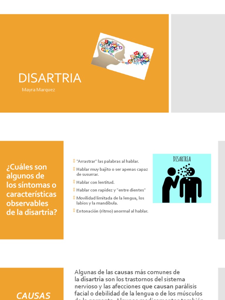 Disartria en niños: causas y síntomas | PDF | Voz humana | Medicina CLINICA