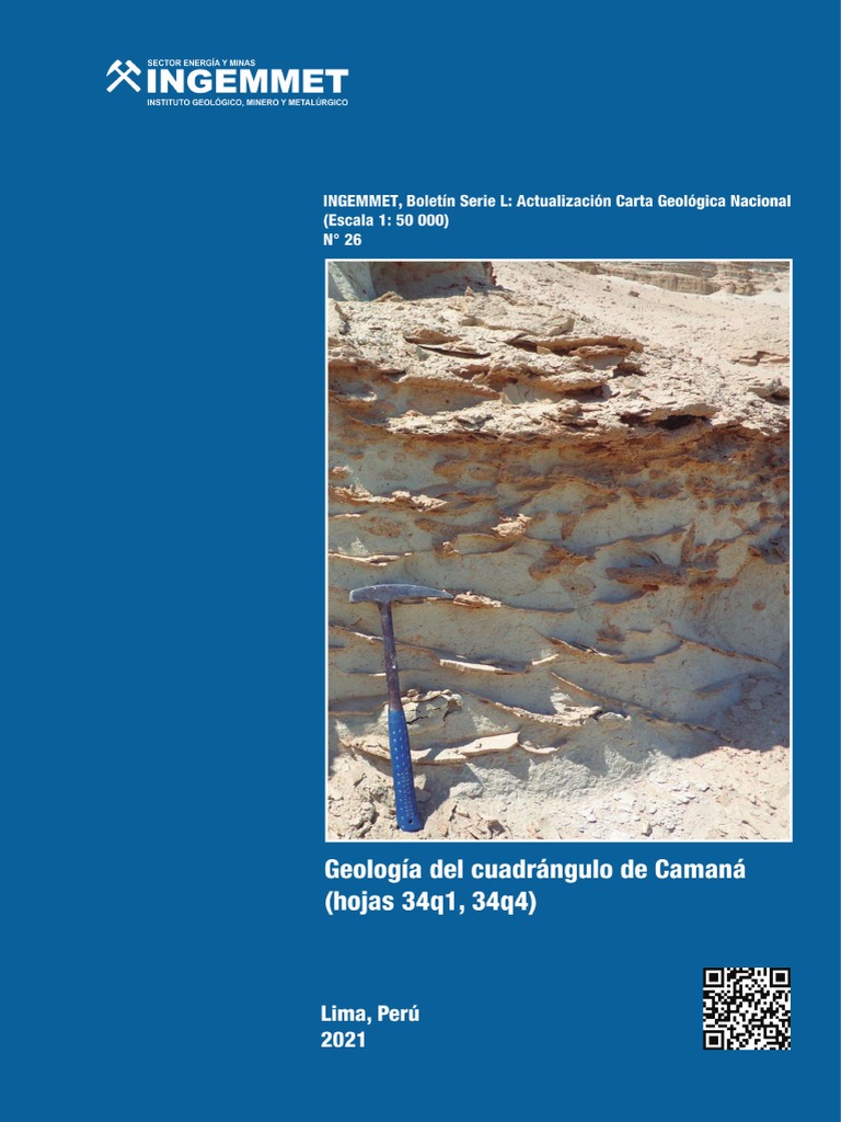 L026-Geologia Cuadrangulo Camana | PDF | Roca (geología) | Roca clástica
