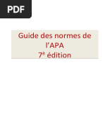 Guide de bibliographie aux normes APA | PDF | Style APA | Bibliographie