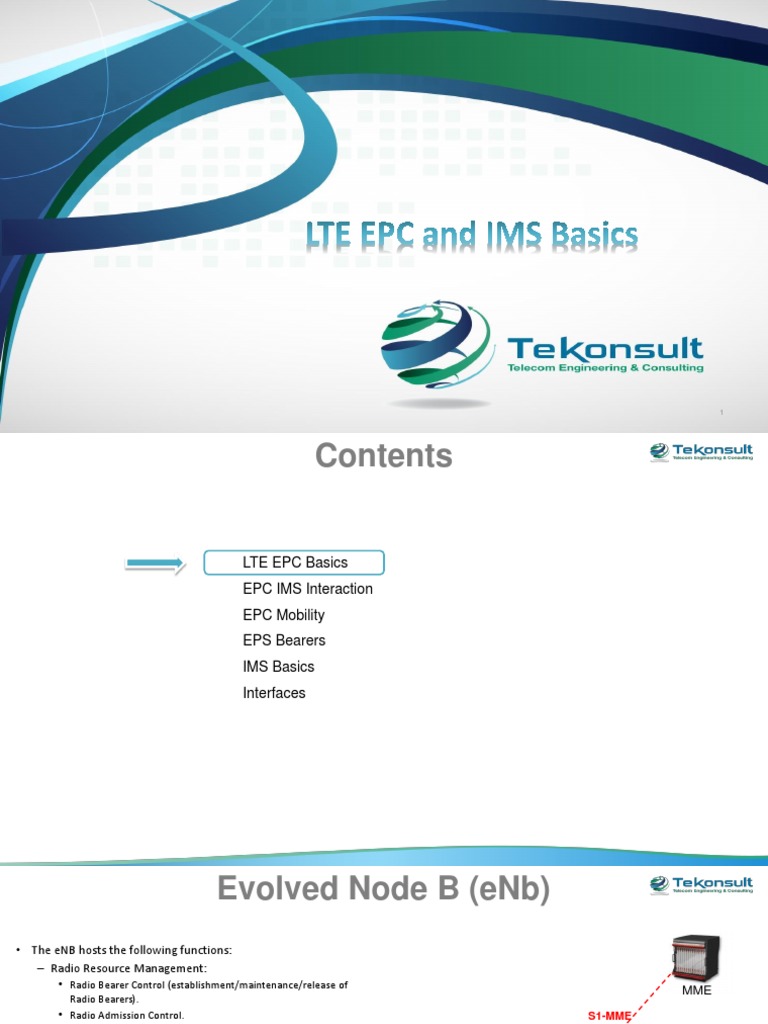 LTE EPC and IMS Basics | PDF | Ip Multimedia Subsystem | Digital Technology