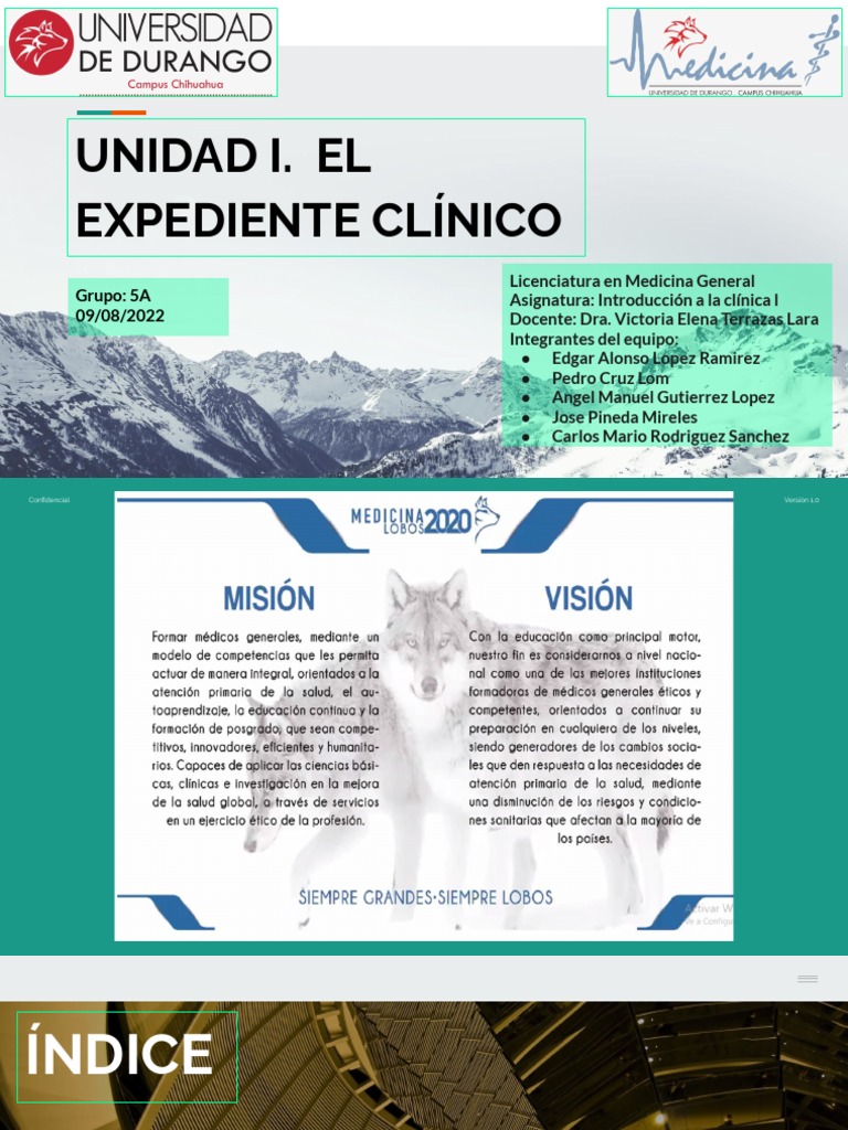 Funciones y Estructura del Expediente Clínico | PDF | Historial médico ...