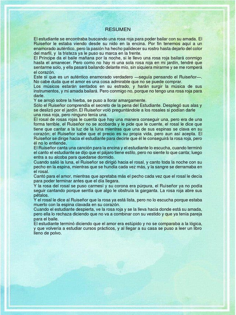 RESUMEN | PDF | Rosa
