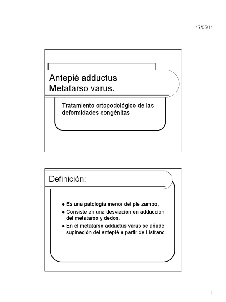 Metatarso Abducto Varo | PDF | Pie | Mano