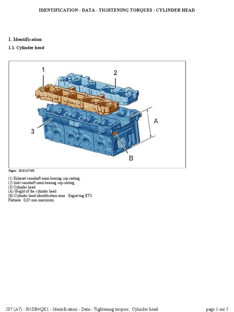 Identification: Identification - Data - Tightening Torques: Cylinder Head | PDF | Screw ...