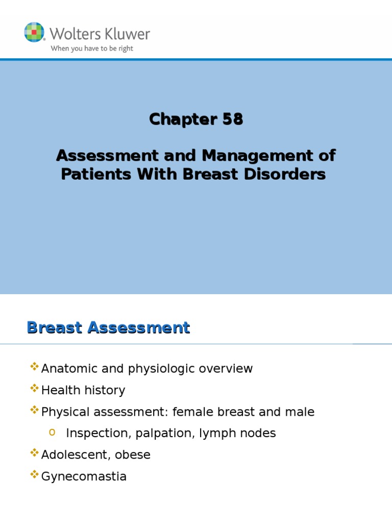 Assessment and Management of Patients With Breast Disorders Assessment and Management of ...
