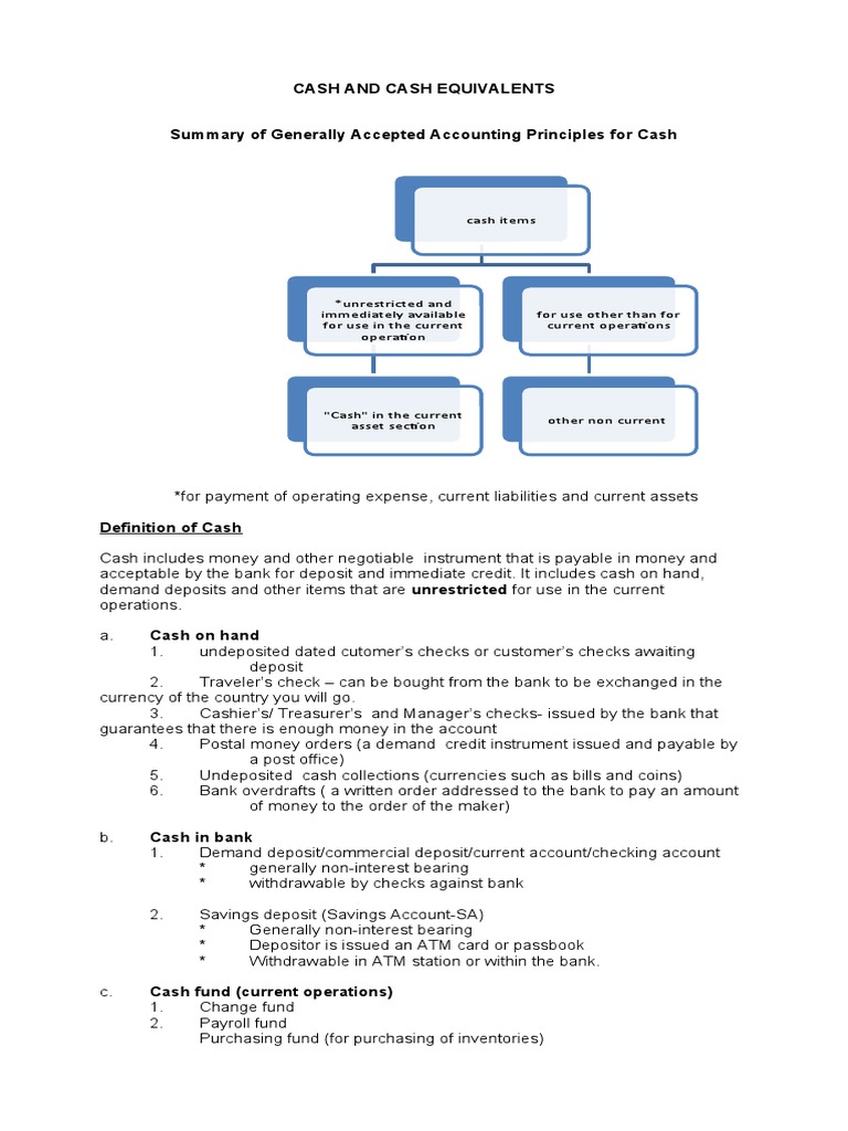 Cash & Cash Equivalents, LECTURE &EXERCISES | PDF | Cheque | Banks