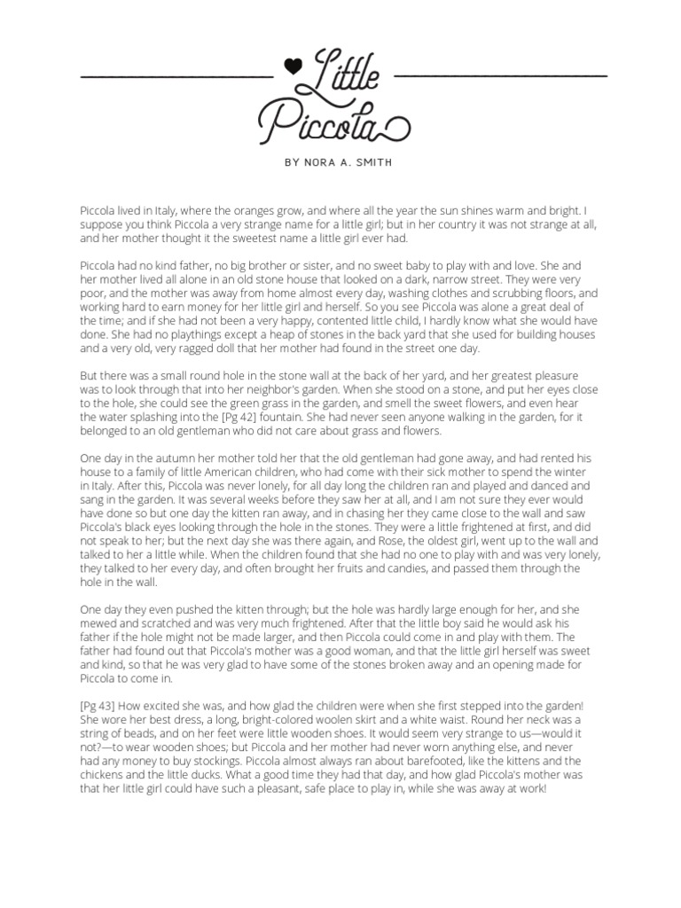 Piccola's Christmas Present | PDF | Santa Claus