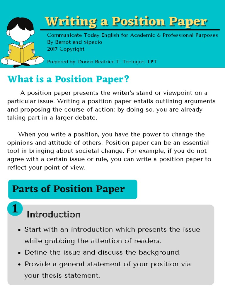 Writing A Position Paper Writing A Position Paper | PDF | Fallacy ...