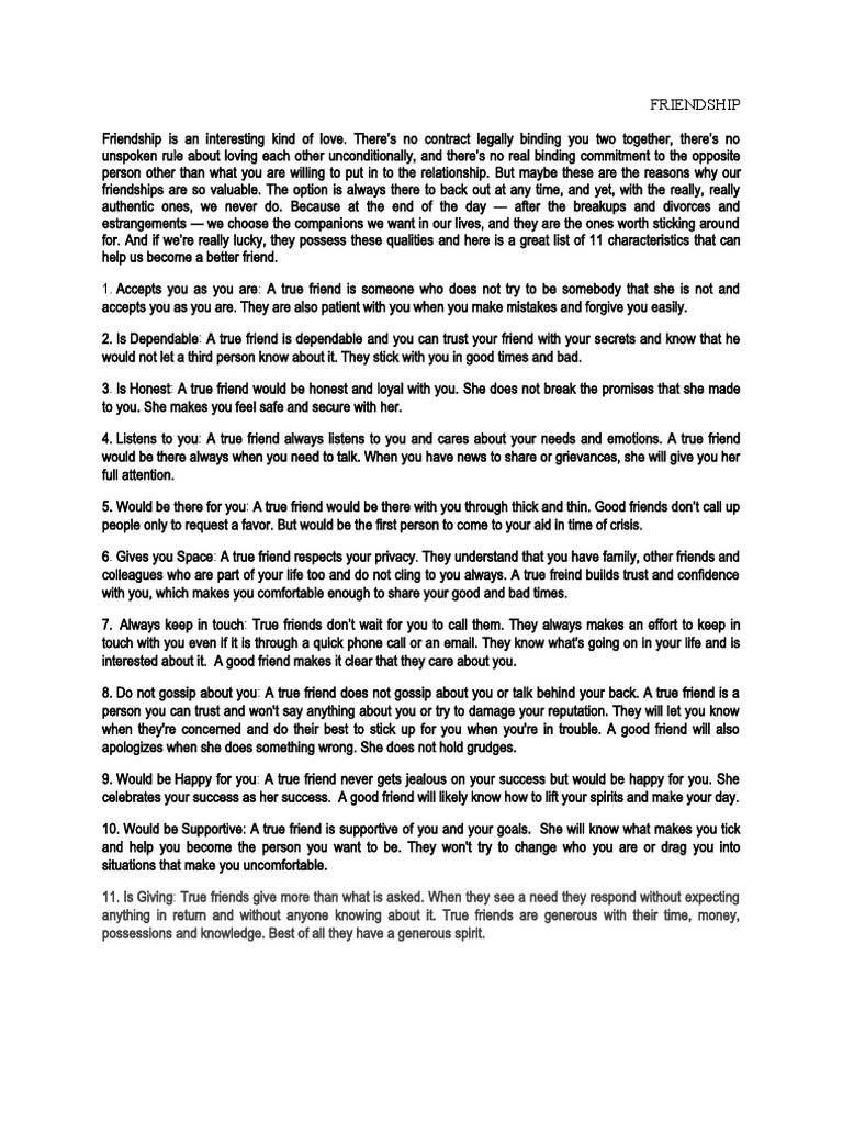 1 Theory of Friendship | PDF