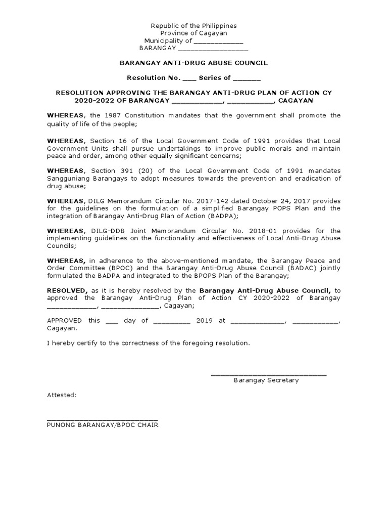 BADAC Resolution | PDF