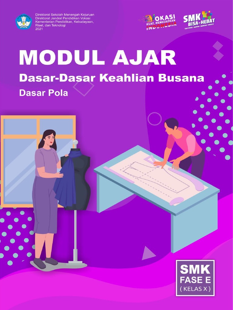 Modul Ajar Dasar-Dasar Busana Dasar Pola | PDF | Karier & Perkembangan | Seni