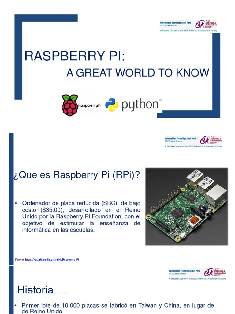Intro Raspberry Pdf Raspberry Pi Python Lenguaje De Programación 