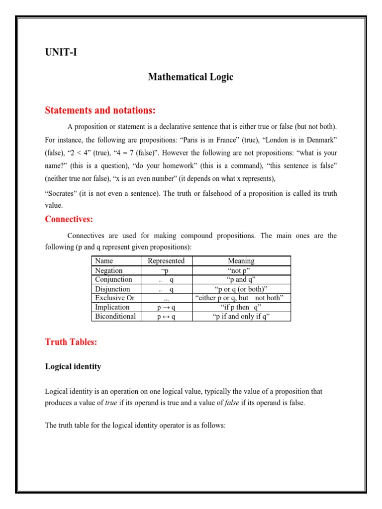Mathematical Logic | PDF | Teaching Mathematics | Boolean Algebra