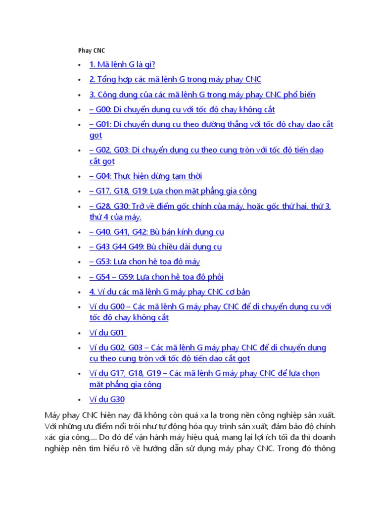 Phay CNC | PDF