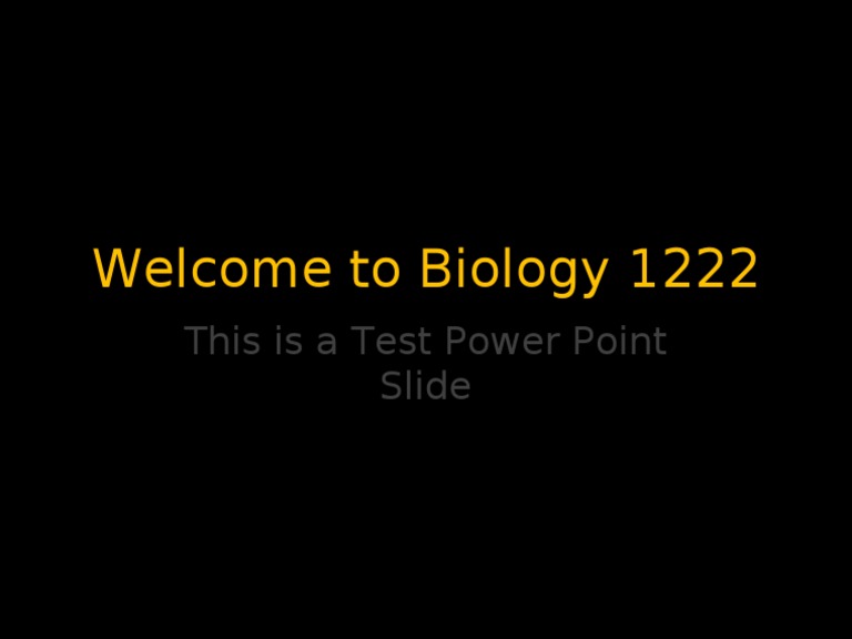 Welcome To Bio 1222! | PDF