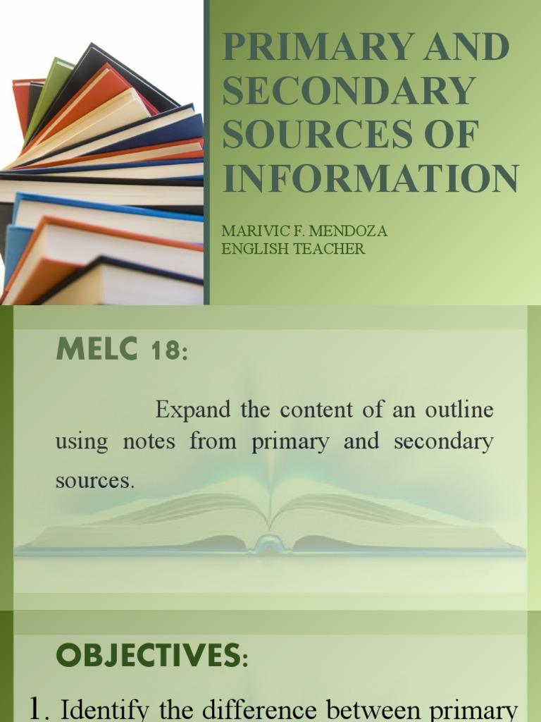 Understanding Primary and Secondary Sources | PDF | Communication ...