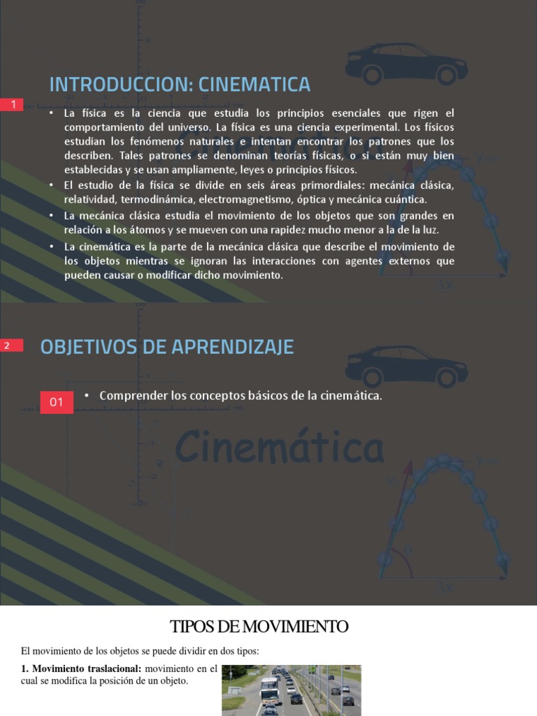 Cinematica 1D | PDF