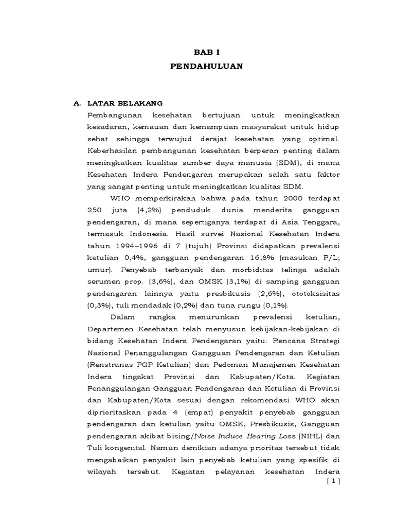 01 - Pedoman Indera Pendengaran ISI | PDF