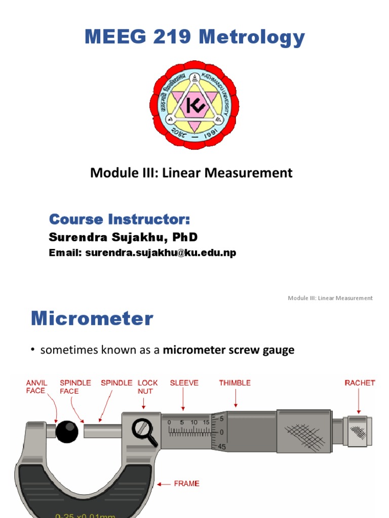 Micrometer and Slip Gauge | PDF | Mechanical Engineering | Equipment