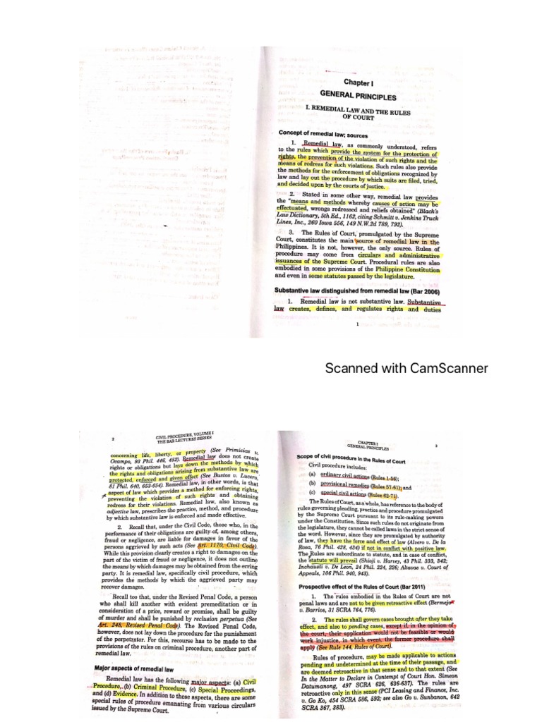 Civil Procedure by Riano Chapter 1 | PDF