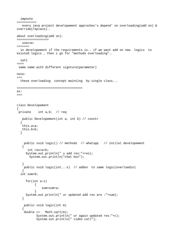 Overload Pdf Computer Engineering Object Oriented Programming