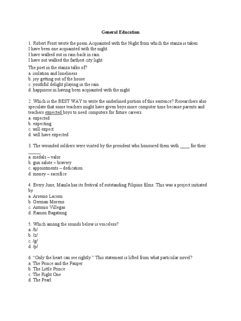 Gen Ed and Prof Ed 1 | PDF | Chemical Elements | Triangle