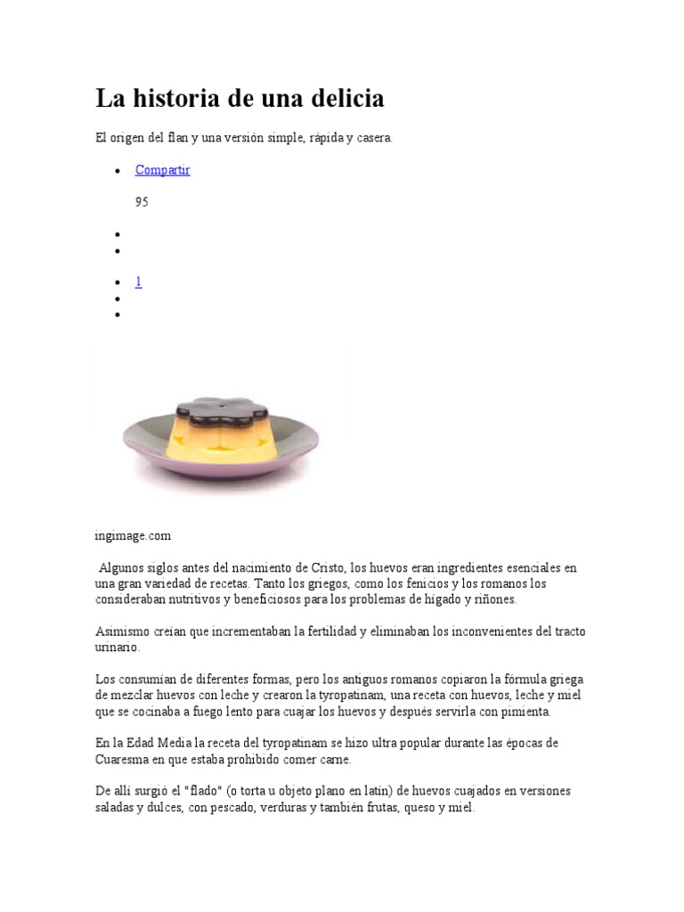 Receta Flan!!!!! | PDF | Cocina, comidas y vino | Religión y espiritualidad