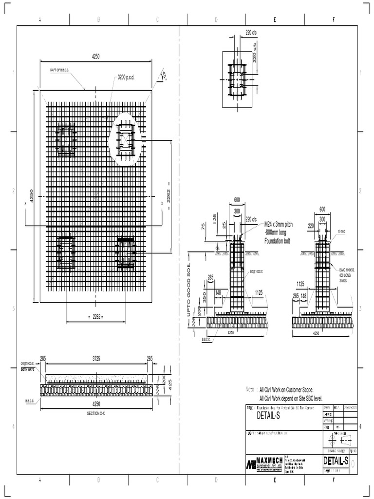 Detail-S For Silo Foundation | PDF