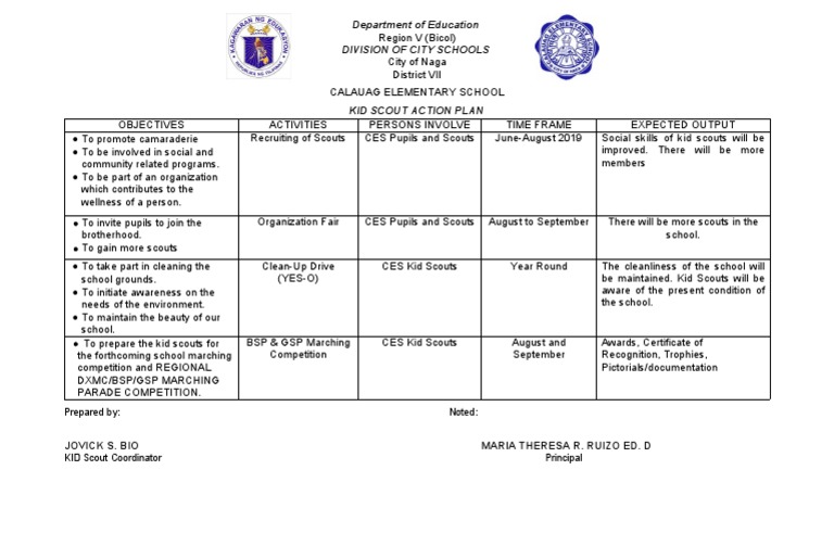 Action Plan Kid Scout | PDF